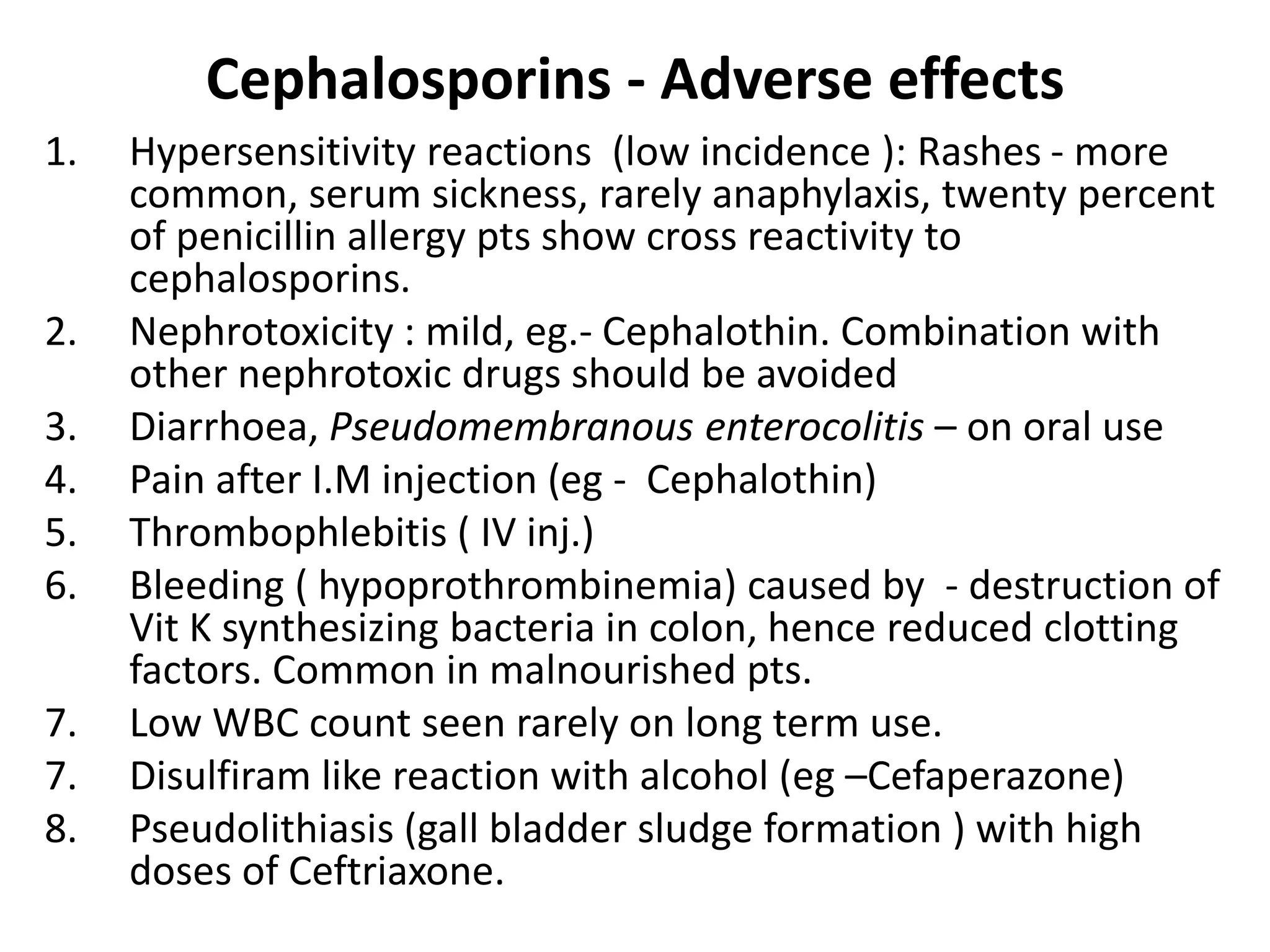 Cephalosporins | PDF