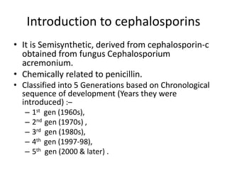 Cephalosporins | PDF | Infectious Diseases | Diseases and Conditions