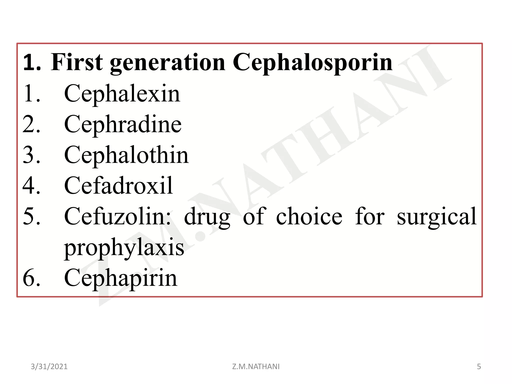 Cephalosporins | PPTX