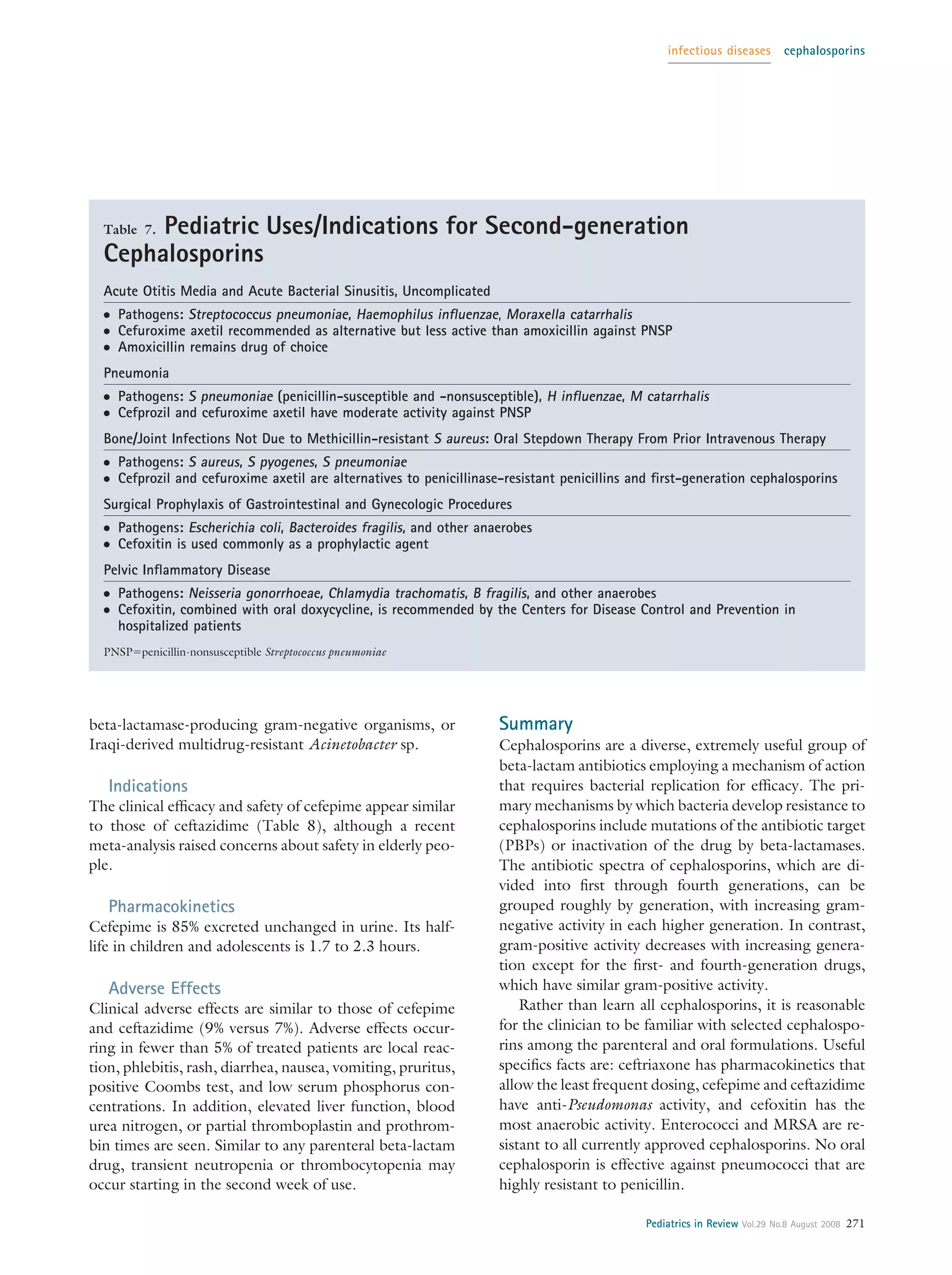 Cephalosporins. | PDF