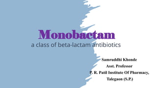 Cephalosporins a Class of Beta Lactam Antibiotics and Monobactam ...