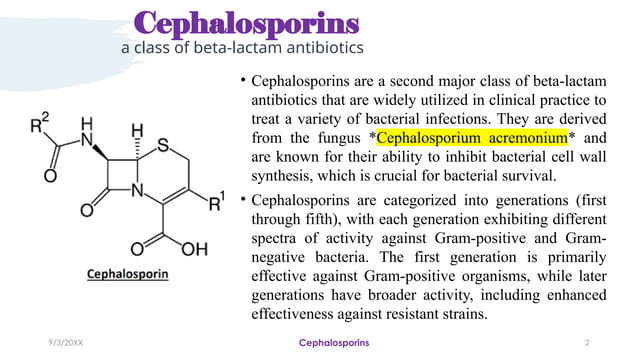 Cephalosporins a Class of Beta Lactam Antibiotics and Monobactam ...
