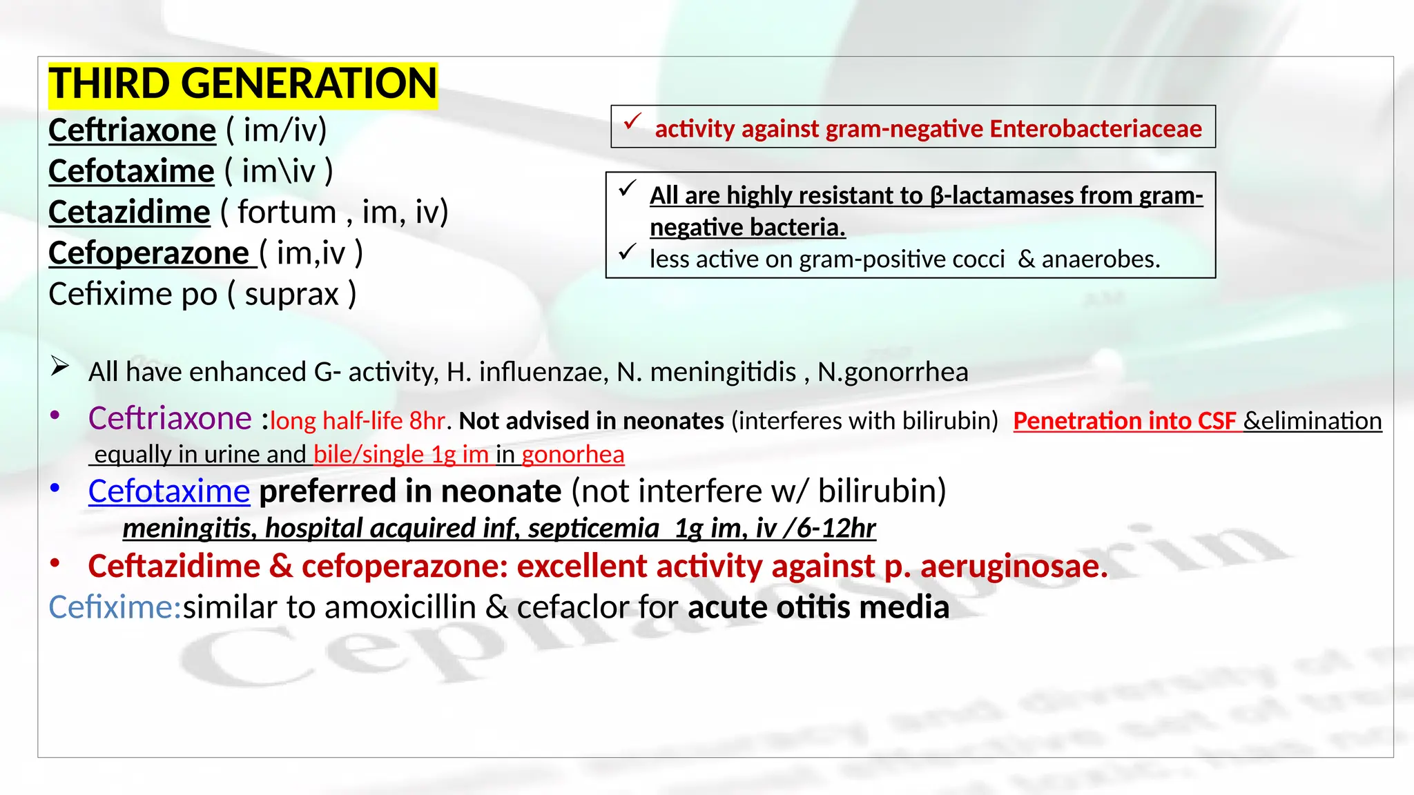 cephalosporins and other B lactam antibiotics .pptx