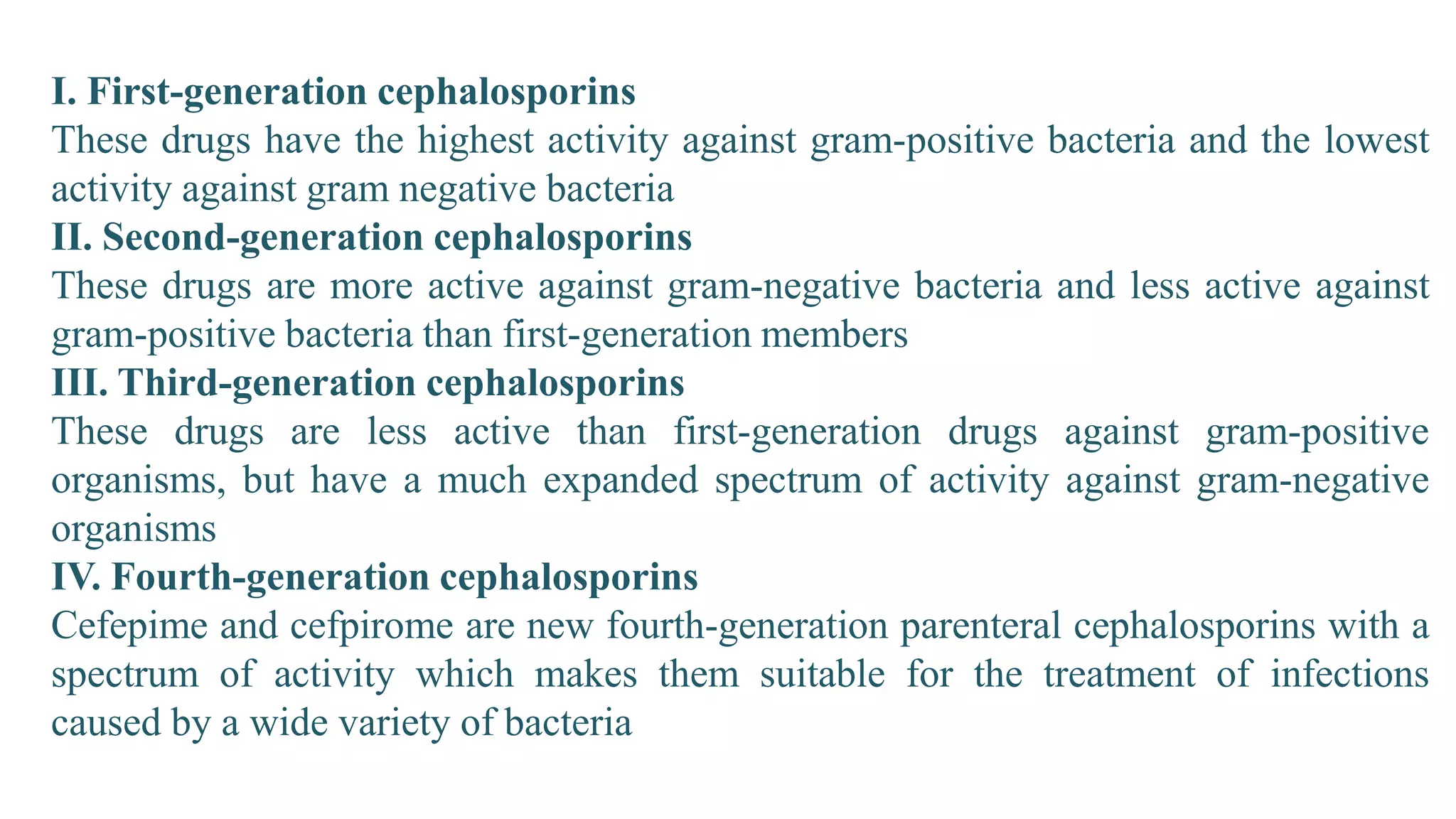 cephalosporins β-lactam antibiotics | PDF