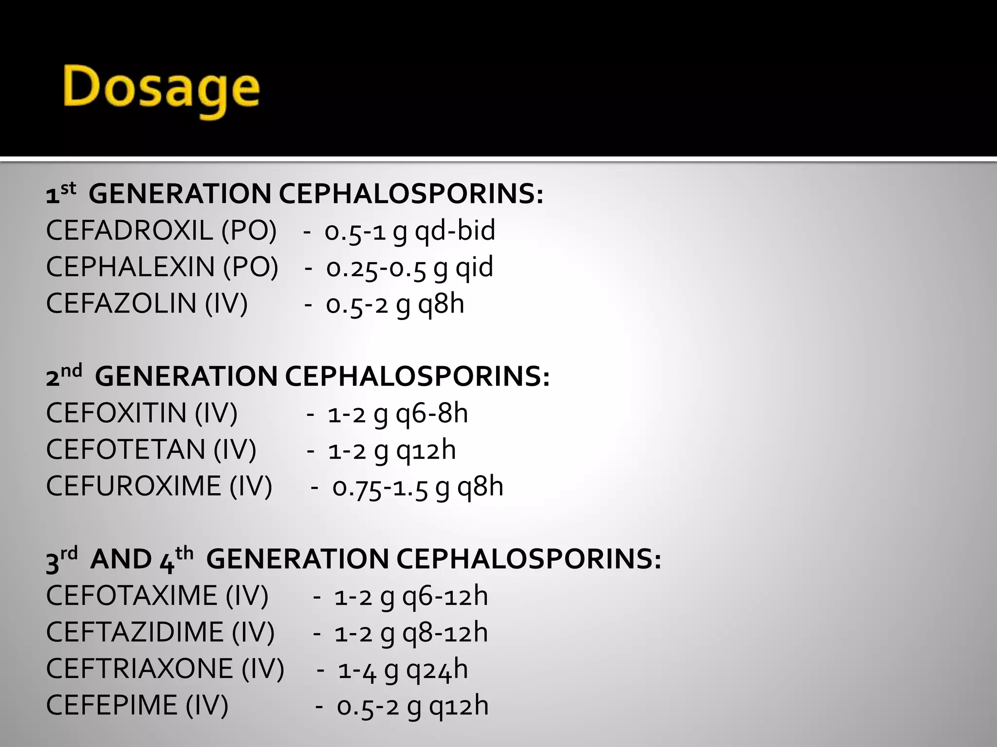 Cephalosporins & beta lactams | PPTX