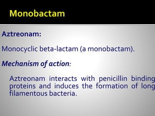 Cephalosporins & beta lactams | PPTX