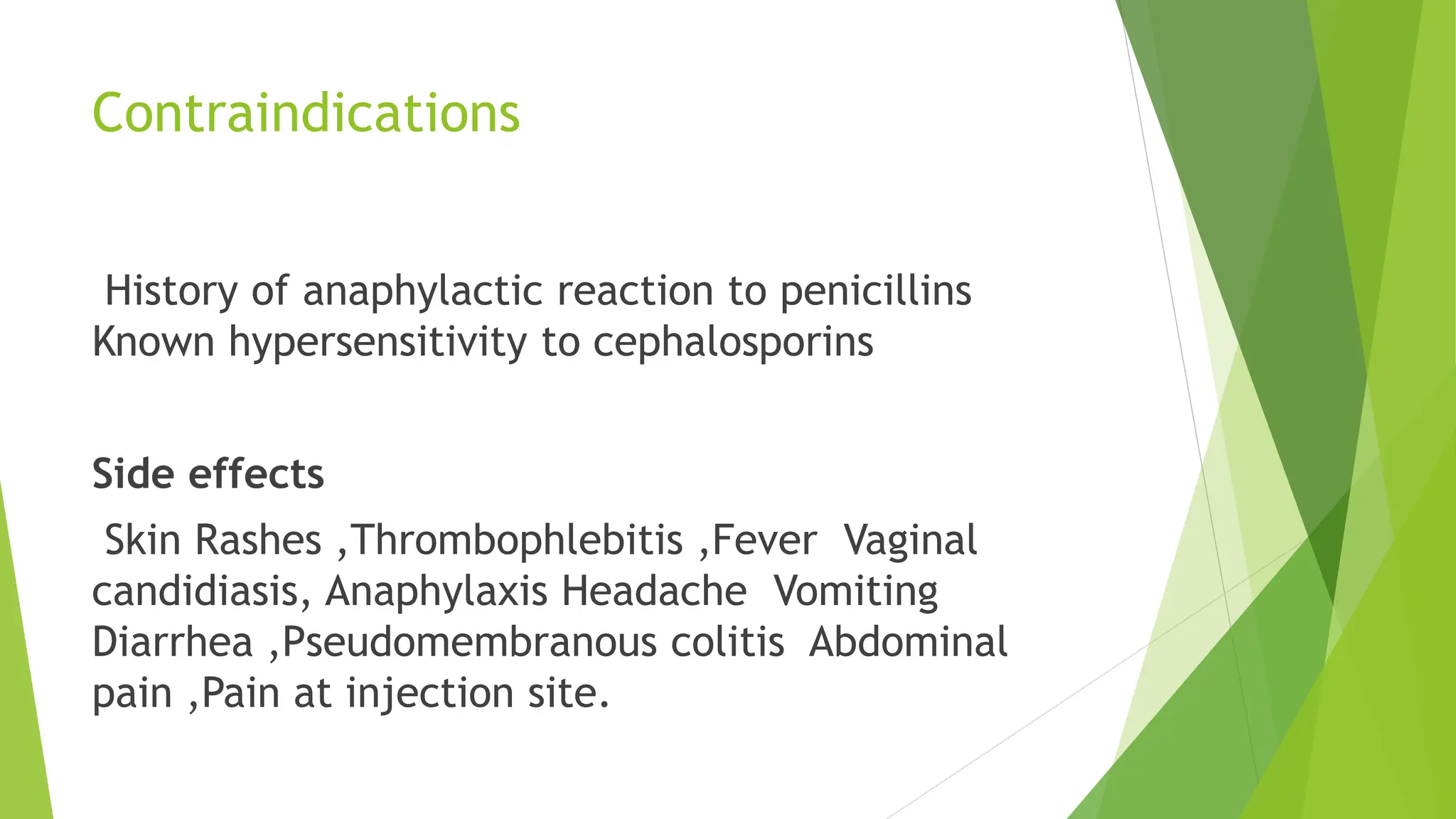 Cephalosporins pharmacology presentation | PPTX