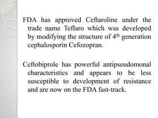 Cephalosporins & other β lactam antibiotics & cell wall destructors | PPTX