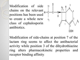 Cephalosporins & other β lactam antibiotics & cell wall destructors | PPTX