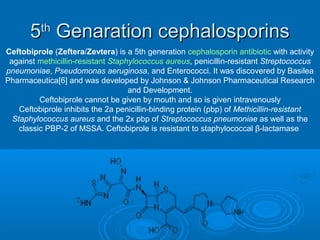 Cephalosporins- History,Classification,Sar,Synthesis,Mechanism of ...