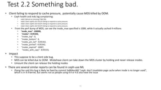Cephfs jewel mds performance benchmark | PPT