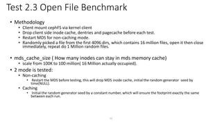 Cephfs jewel mds performance benchmark | PPT