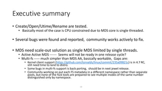 Cephfs jewel mds performance benchmark | PPT