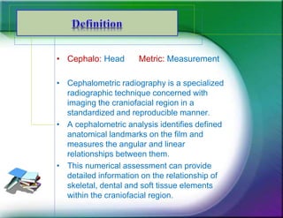 Cephlometric analysis | PPTX