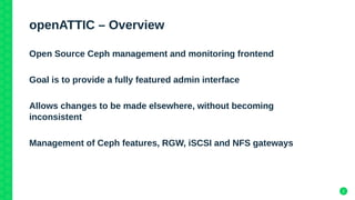 Ceph management and monitoring with openATTIC 3.x | PPT