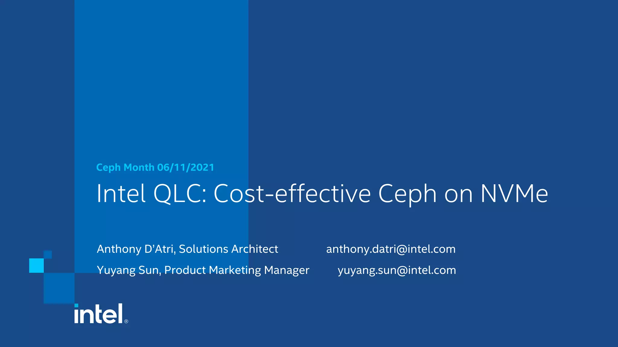 Intel QLC: Cost-effective Ceph on NVMe | PDF