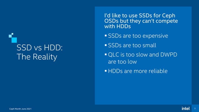 Intel QLC: Cost-effective Ceph on NVMe | PDF