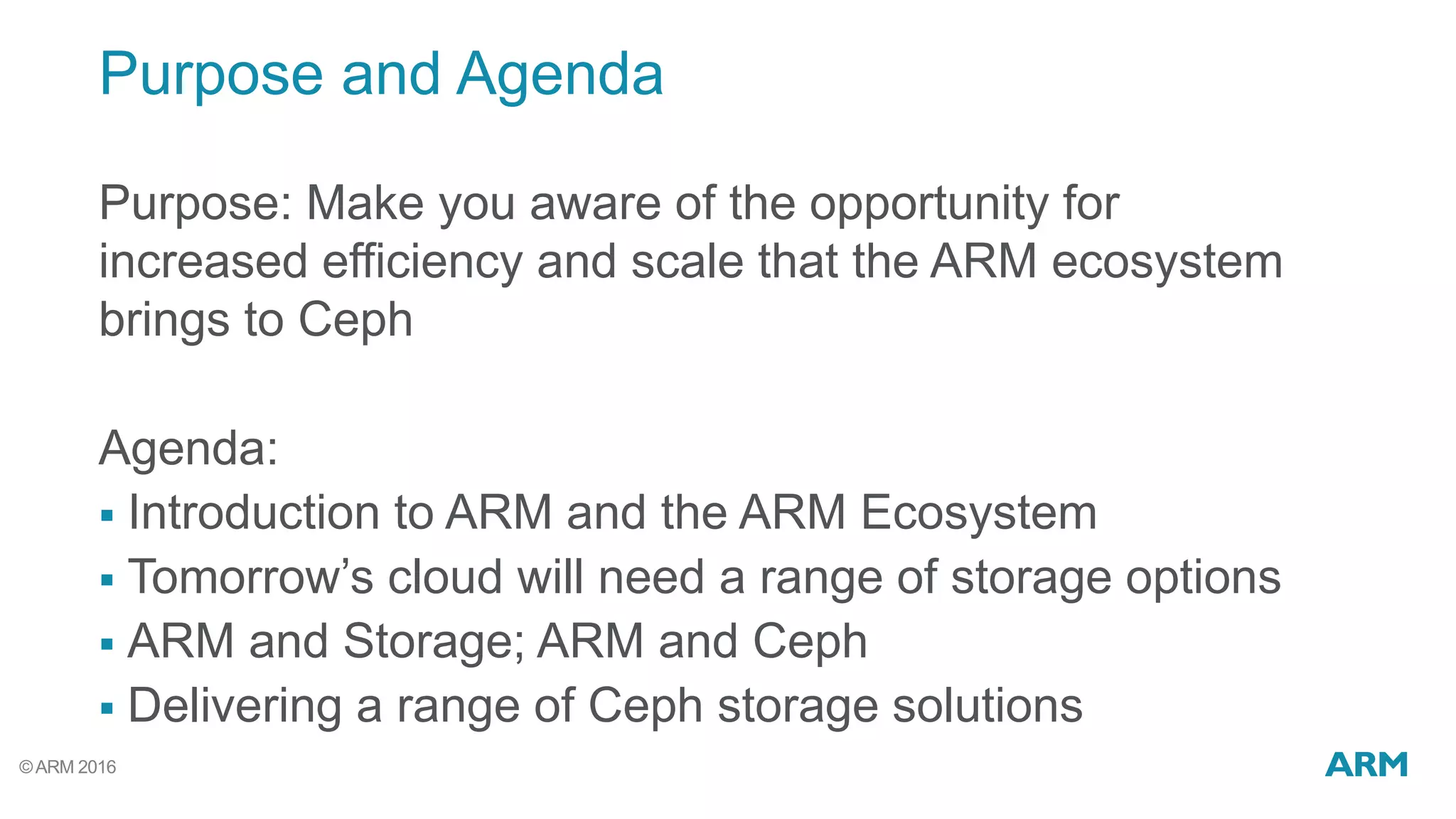 Ceph Day Seoul - Ceph on Arm Scaleable and Efficient | PPT