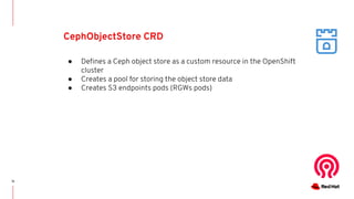 Ceph storage for ocp deploying and managing ceph on top of open shift ...