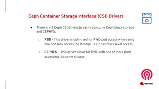 Ceph storage for ocp deploying and managing ceph on top of open shift ...
