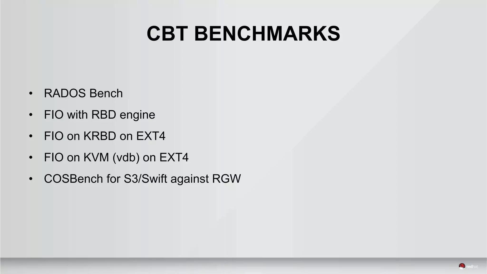 Ceph Tech Talk -- Ceph Benchmarking Tool | PPTX