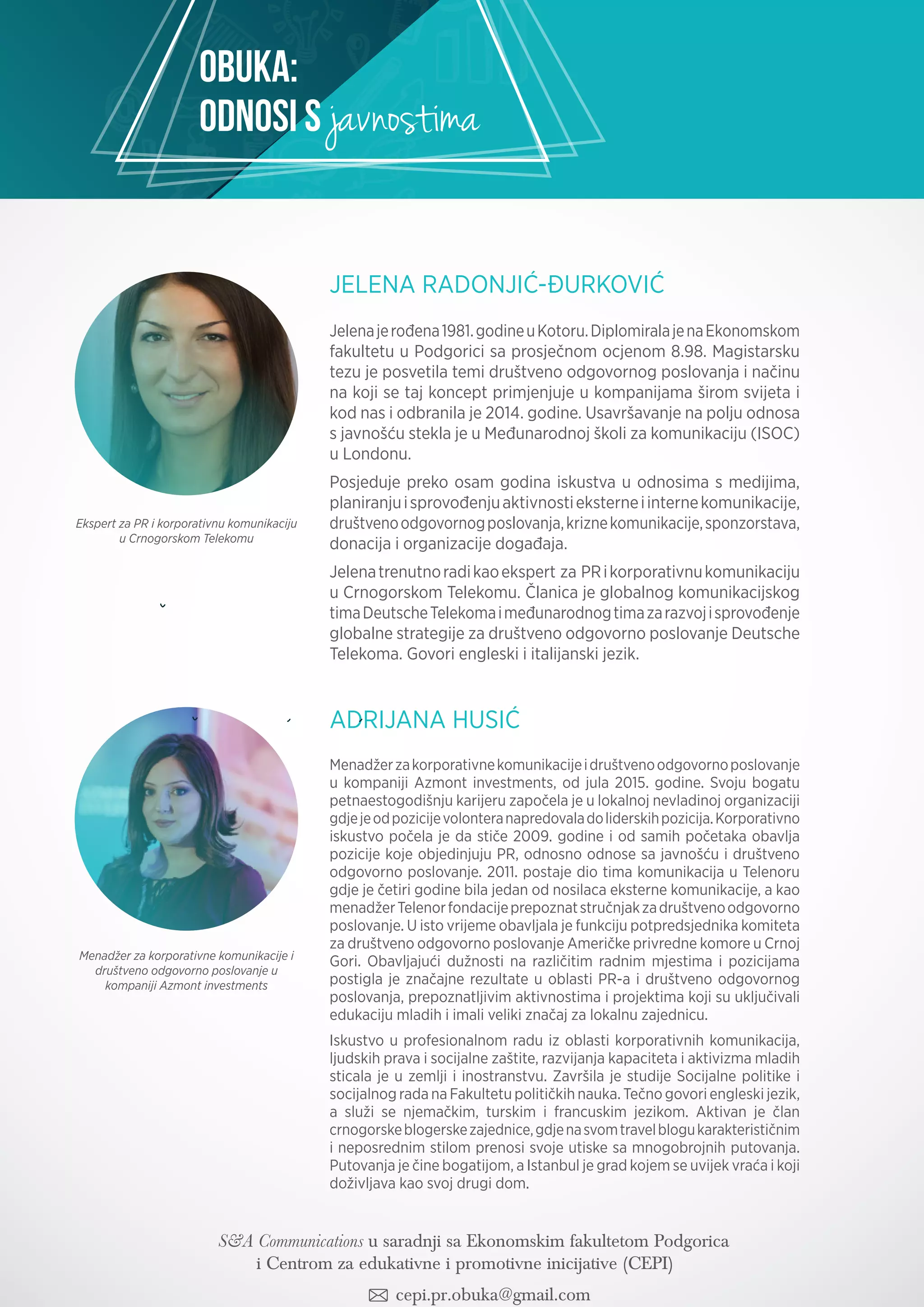 PETA generacija CEPI PR obuke | PDF