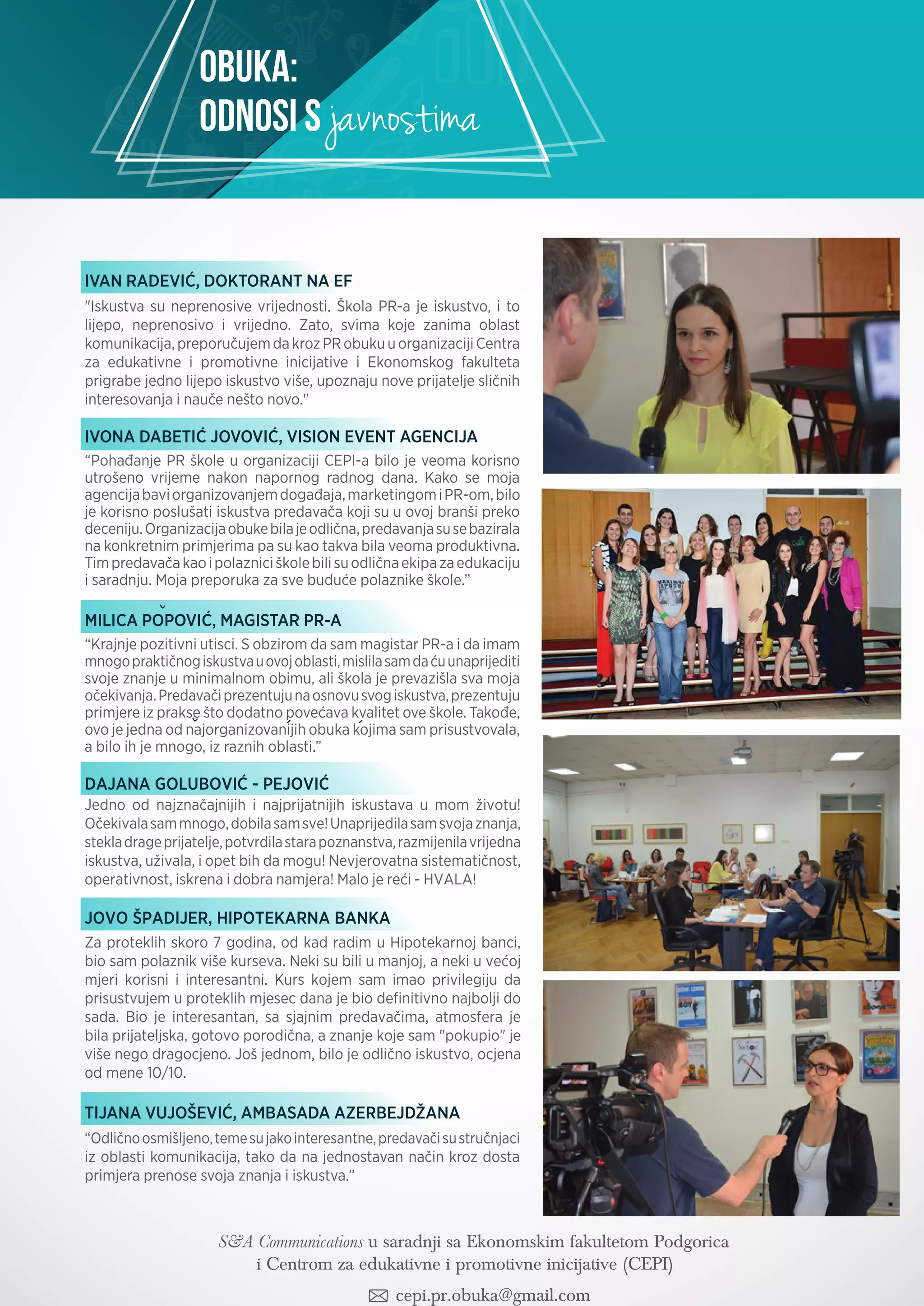 PETA generacija CEPI PR obuke | PDF