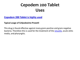 Cepodem 200 tablet | PPT