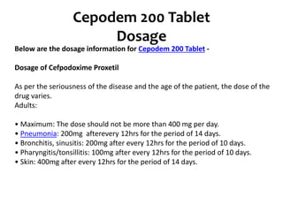 Cepodem 200 tablet | PPT