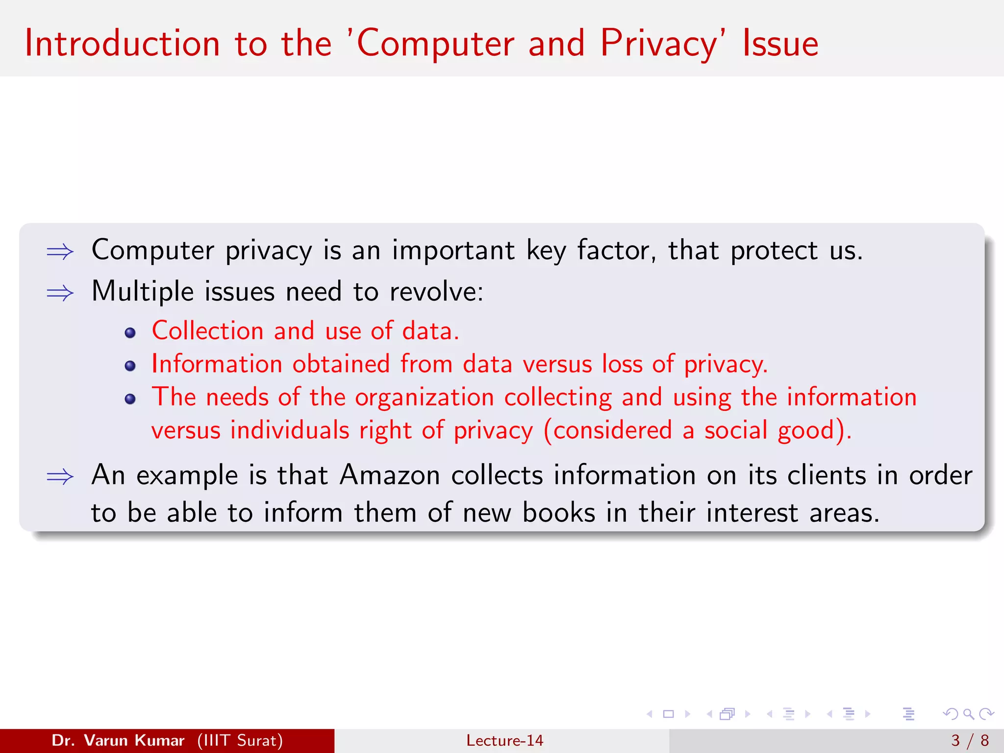 Understanding the computer and privacy issues | PPT