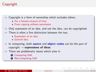 Copyright Vs Patent and Trade Secrecy Law | PPT