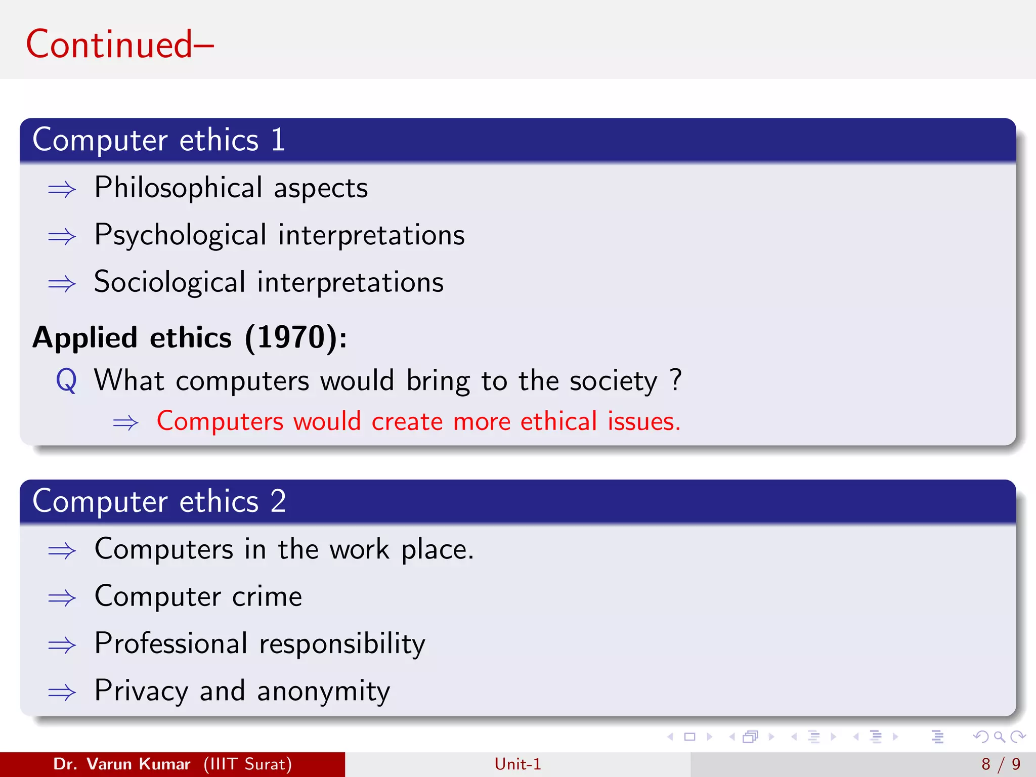 Introduction to computer ethics | PDF