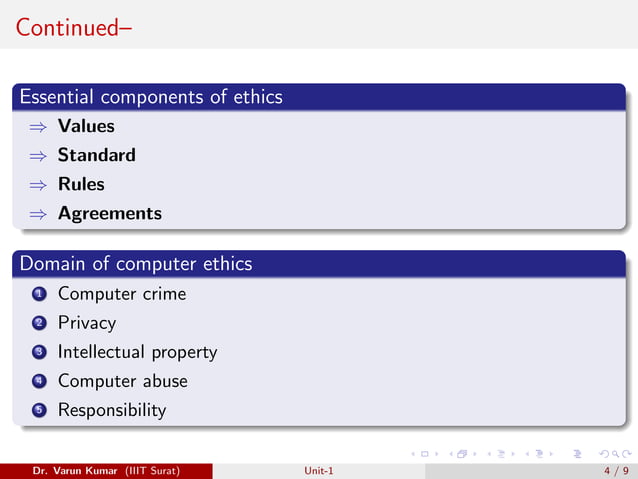 Introduction to computer ethics | PDF