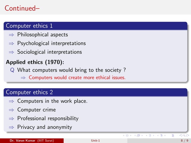 Introduction to computer ethics | PDF