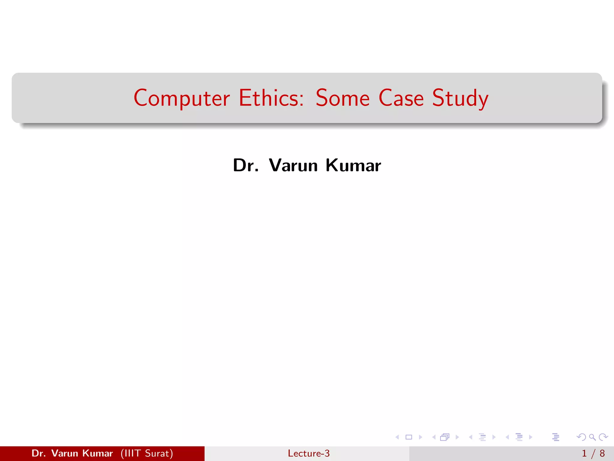 Computer Ethics: Some Case Study | PDF