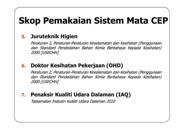 CEP Point System by Ir Hj Mohd Hatta Zakaria | PDF