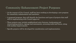 Jim Proce - Community Enhancement Projects Presentation | PDF