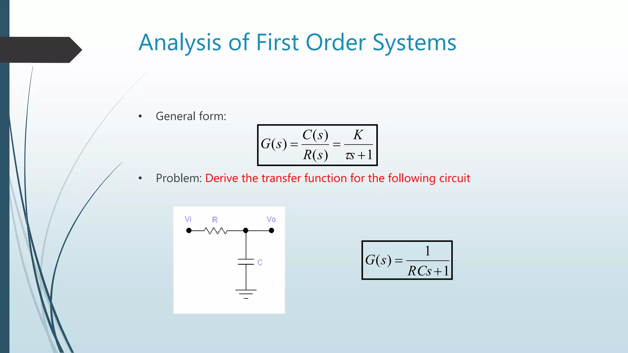 TIME RESPONSE ANALYSIS | PPTX