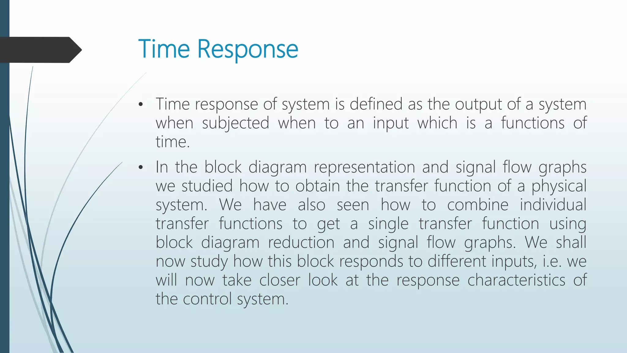 TIME RESPONSE ANALYSIS | PPTX
