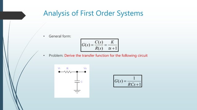 TIME RESPONSE ANALYSIS | PPTX | Physics | Science