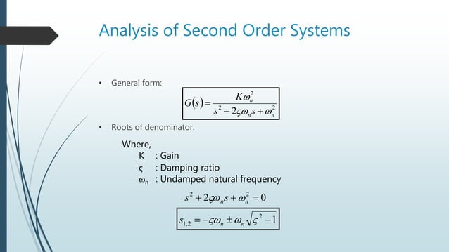 TIME RESPONSE ANALYSIS | PPTX | Physics | Science