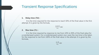 TIME RESPONSE ANALYSIS | PPTX