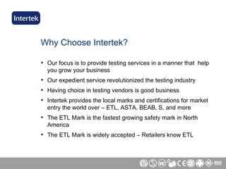 Intertek Presentation | PPT