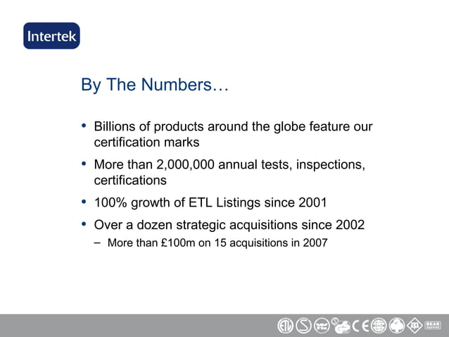 Intertek Presentation | PPT | Manufacturing Industry | Industries