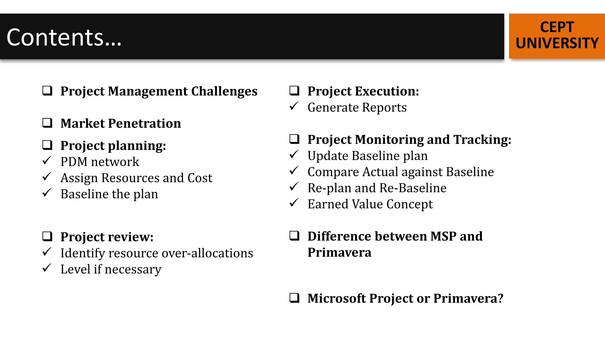 Importance of Microsoft Project and Primavera | PPTX