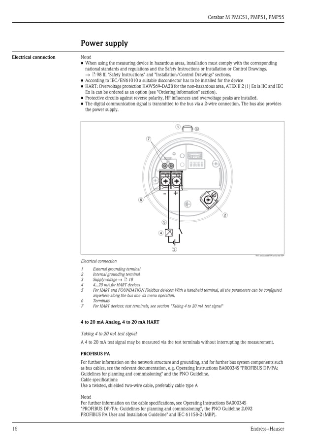 Cerabar m pmc51 pmp51 pmp55-endress+hauser datasheet-process pressure ...