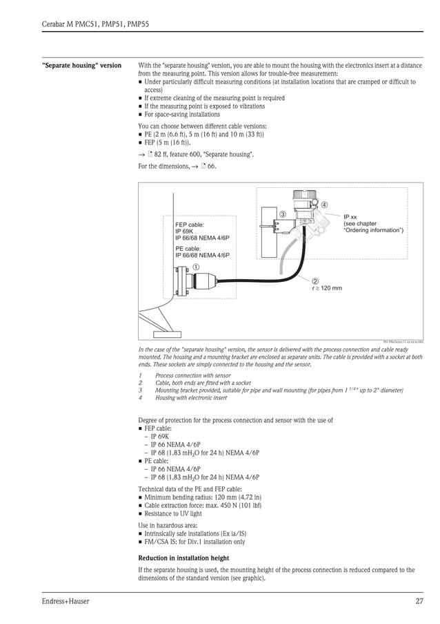 Cerabar m pmc51 pmp51 pmp55-endress+hauser datasheet-process pressure ...