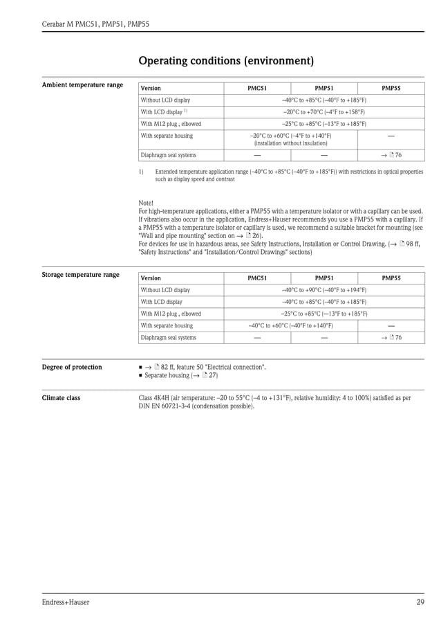 Cerabar m pmc51 pmp51 pmp55-endress+hauser datasheet-process pressure ...