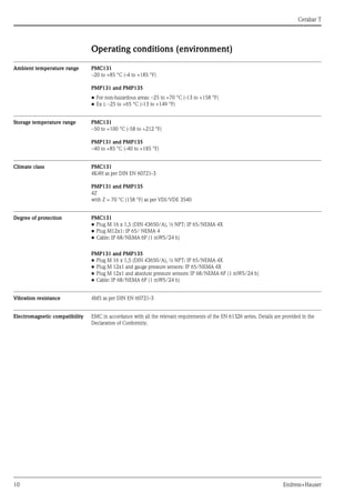 Cerabar t pmc131 pmp131 pmp135-endress+hauser datasheet-process ...
