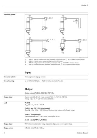 Cerabar t pmc131 pmp131 pmp135-endress+hauser datasheet-process ...